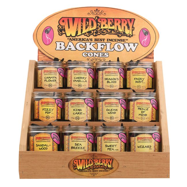 WILD BERRY BACKFLOW FRAGRANCE 12 CONES DISPLAY STARTER KIT (2ND SET)